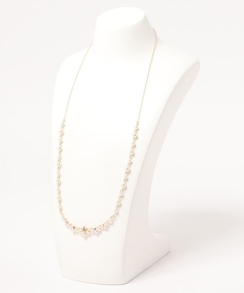 Rewde（ルゥデ）の「ﾊﾟｰﾙﾓﾁｰﾌﾈｯｸﾚｽ(9R18-NE13)（ネックレス）」 - WEAR