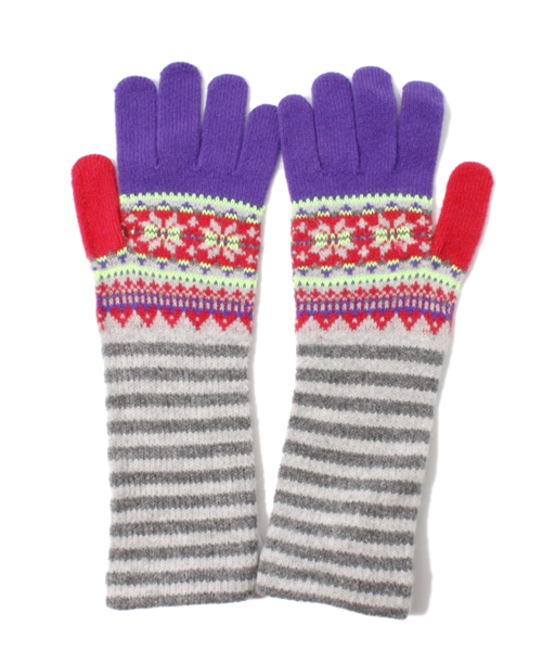 Ray BEAMS（レイビームス）の「 ERIBE / ロングボーダー カフグローブ（手袋）」 - WEAR