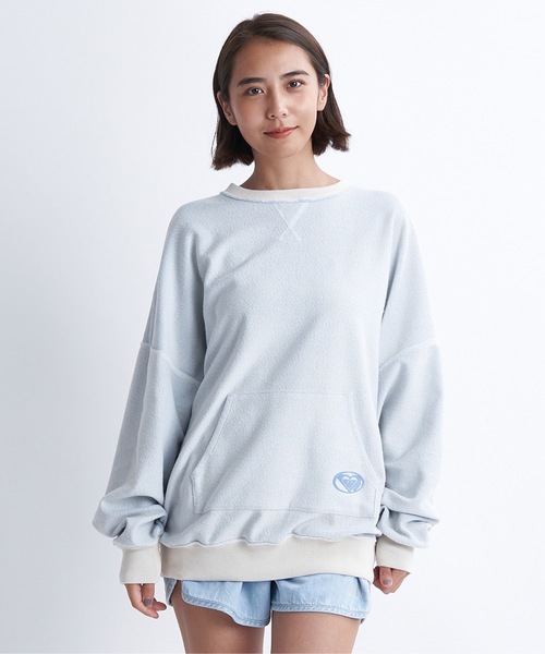 ROXY（ロキシー）の「PLANET RING PULLOVER/ロキシーワンポイントブランドロゴルーズフィットクルーネックスウェットトレーナー（スウェット）」 - WEAR