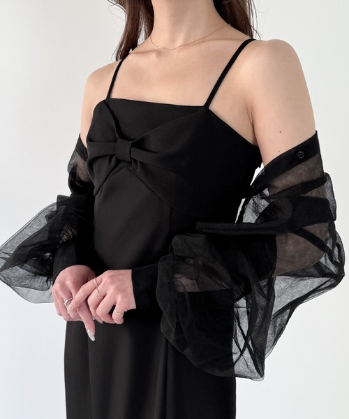 JUNOAH（ジュノア）の「ハイウエストリボンマーメイドキャミワンピース（ワンピース）」 - WEAR