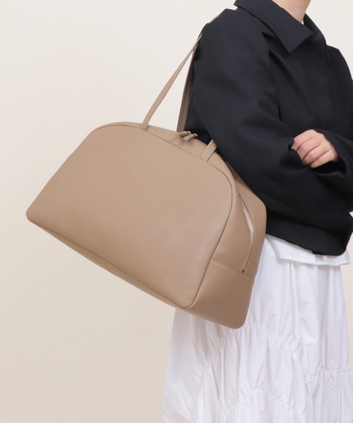 セール】【LA MARGE】【本革 / A4対応】レザー ラウンド ボストン