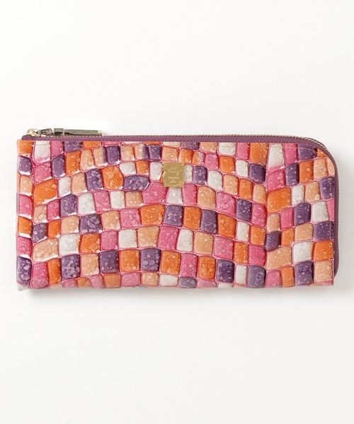 efffy（エフィー）の「【efffy/エフィー】 エンボスエナメルレザー L字ファスナー 薄マチウォレット（財布）」 - WEAR