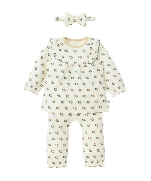 moimoln（モイモルン）の「【3点セット】リトルフラワー柄セットアップ＆ヘアバンド（Tシャツ/カットソー）」 - WEAR