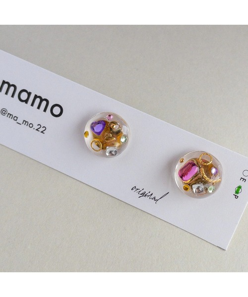 tone（トーン）の「【mamo】clear bijou(MA)（ピアス（両耳用））」 - WEAR