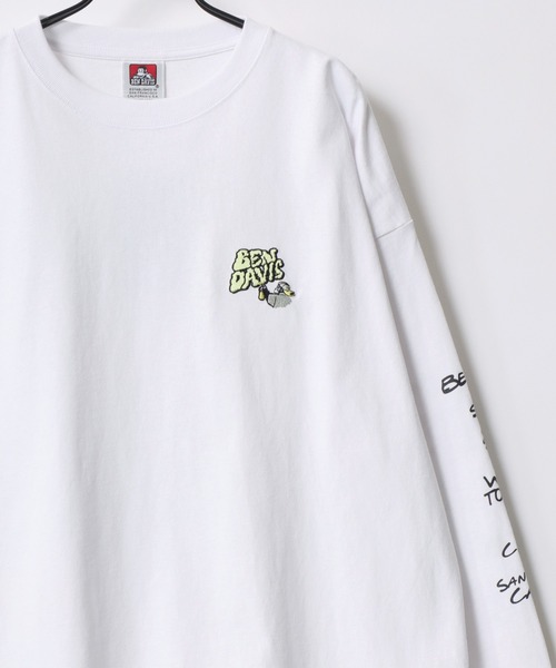 BEN DAVIS（ベンデイビス）の「BEN DAVIS/ベンデイビス SMOKE & SCRIPT LS TEE/オーバーサイズ バック ...