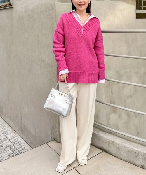 NOLLEY'S Sophi（ノーリーズソフィ）の「ブライト紡毛Vネックプル