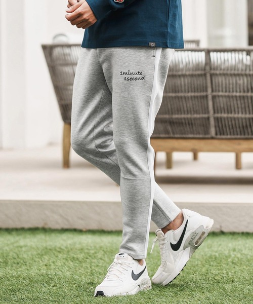 mp13842-cardboard knit line pants with cursive embroidery イージーパンツ（その他 ...