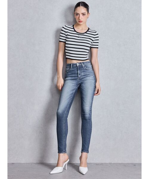 GYDA（ジェイダ）の「GGプレートハーフスリーブニットトップス（ニット/セーター）」 - WEAR