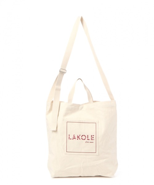 LAKOLE（ラコレ）の「2WAYキャンバスロゴトート / LAKOLE（トートバッグ）」 - WEAR