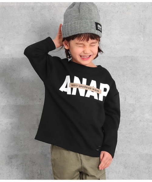 ANAP kids（アナップキッズ）の「ANAPロゴミニ裏毛ロングTシャツ（Tシャツ/カットソー）」 - WEAR