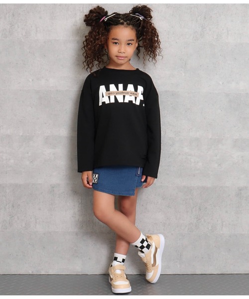 ANAP kids（アナップキッズ）の「ANAPロゴミニ裏毛ロングTシャツ（Tシャツ/カットソー）」 - WEAR