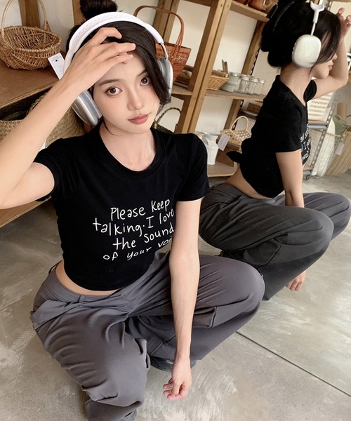 ALTROSE（アルトローズ）の「プリント Tシャツ プリーズキープ ミニ（Tシャツ/カットソー）」 - WEAR