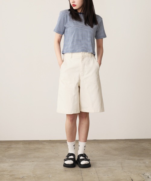 MILLER（ミラー）の「R.P.miller/ミラー Panel ribed cropped T-Shirt 半袖Tシャツ（Tシャツ/カットソー）」 - WEAR