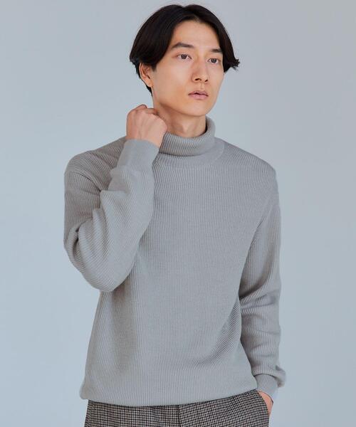 green label relaxing（グリーンレーベルリラクシング）の「カタアゼ タートルネック ニット -ウォッシャブル-（ニット/セーター）」 - WEAR