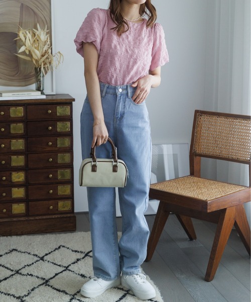 Ada.（エイダ）の「1枚でおしゃれ映え ぽこぽこ シャーリング 半袖トップス（シャツ/ブラウス）」 - WEAR