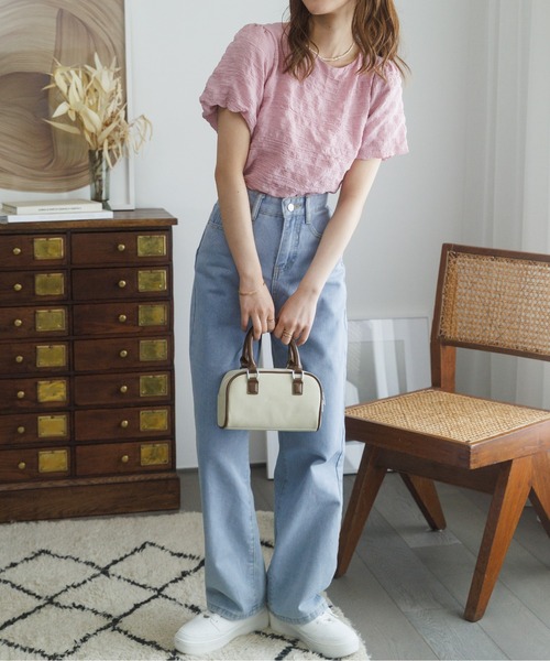 Ada.（エイダ）の「1枚でおしゃれ映え ぽこぽこ シャーリング 半袖トップス（シャツ/ブラウス）」 - WEAR