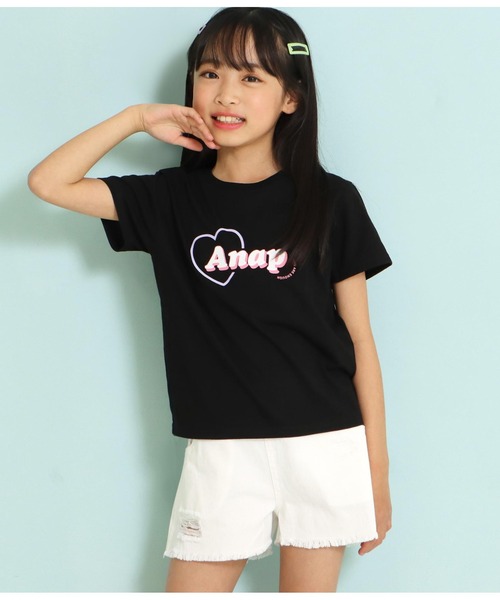 ANAP kids（アナップキッズ）の「ハートANAPロゴTシャツ（Tシャツ/カットソー）」 - WEAR