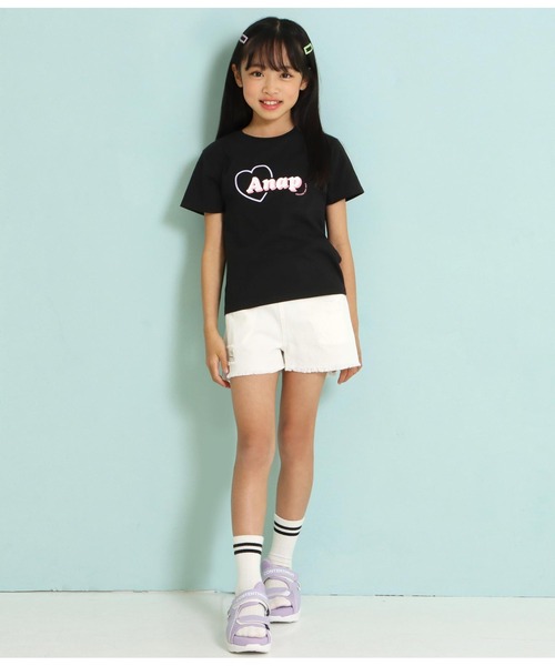 ANAP kids（アナップキッズ）の「ハートANAPロゴTシャツ（Tシャツ/カットソー）」 - WEAR