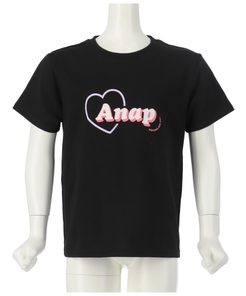 ANAP kids（アナップキッズ）の「ハートANAPロゴTシャツ（Tシャツ/カットソー）」 - WEAR