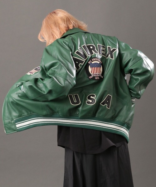 AVIREX（アヴィレックス）の「LIGHT SIGNATURE VARSITY JACKET/ ライトシグネチャー バーシティージャケット（ブルゾン）」 - WEAR