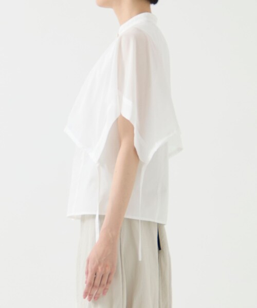 CITY TOKYO（シティトウキョウ）の「＜手洗い可能＞＜速乾性・接触冷感＞シアーケープシャツ（シャツ/ブラウス）」 - WEAR