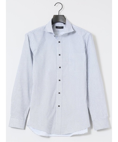 【セール】【ストレッチ ウォッシャブル】タカキュー ストレッチ プリント ワイドカラー長袖シャツ（シャツ/ブラウス）｜TAKA-Q（タカキュー）のファッション通販 - ZOZOTOWN