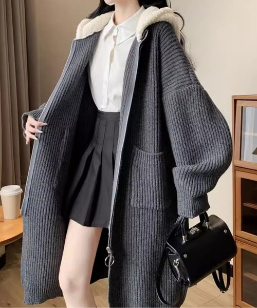 AMAJI（アマジ）の「ボアフードロングパーカー（パーカー）」 - WEAR