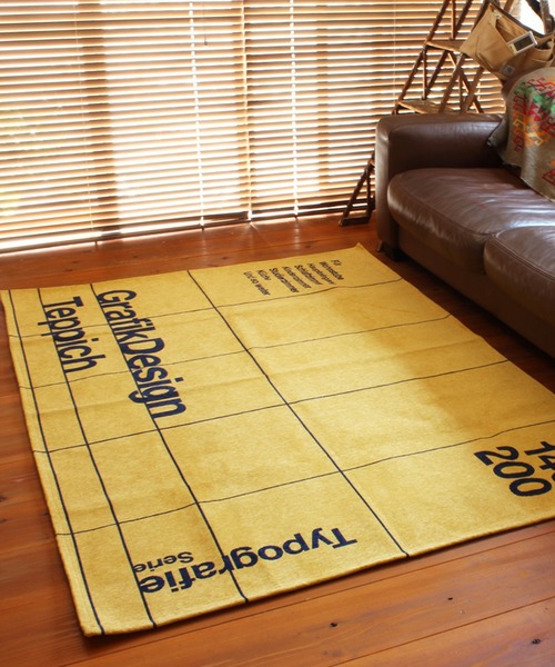 BRID（ブリッド）の「.ブリッド タイポグラフィ ラグ / BRID TYPOGRAPHY RUG[GRID_140×200]（ラグ/マット ...