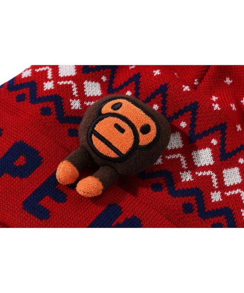 A BATHING APE（アベイシングエイプ）の「BABY MILO PLUSH DOLL NORDIC KNIT CAP K（ニット ...