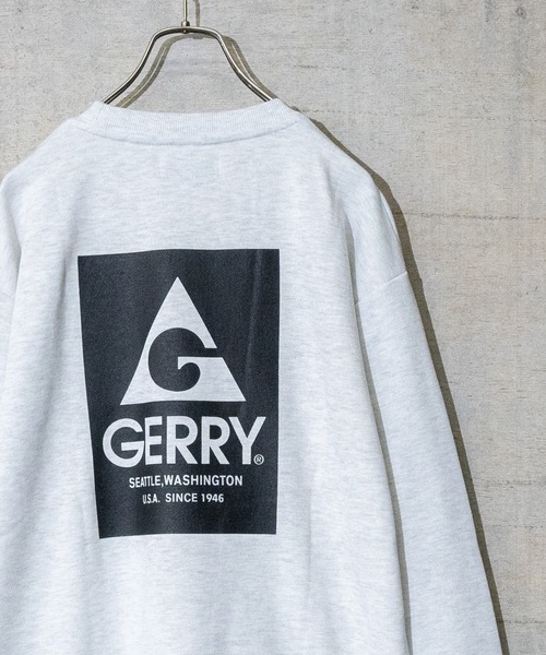 GERRY（ジェリー）の「【ag】〔GERRY/ジェリー〕 裏毛 フロントロゴ刺繍 バックロゴプリント クルーネックスウェット（スウェット ...