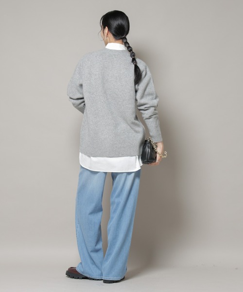 セール】AQUAウールカシミヤVネックカーディガン（カーディガン/ボレロ