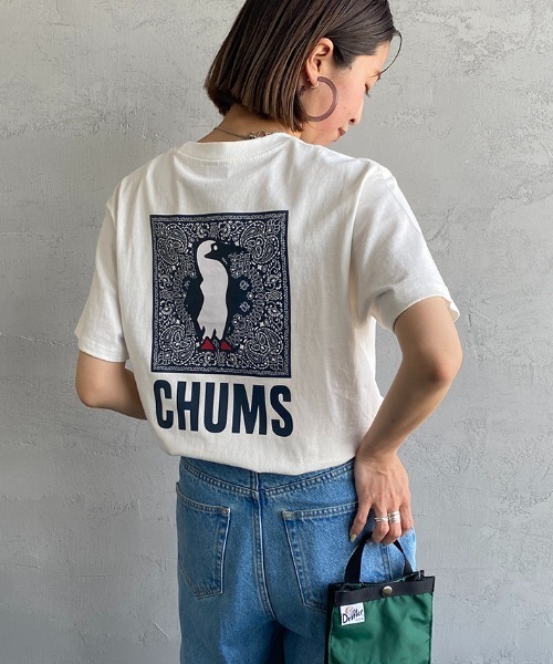 CHUMS（チャムス）の「[CHUMS/チャムス] 別注 ペイズリー柄 バックプリントロゴTシャツ（Tシャツ/カットソー）」 - WEAR