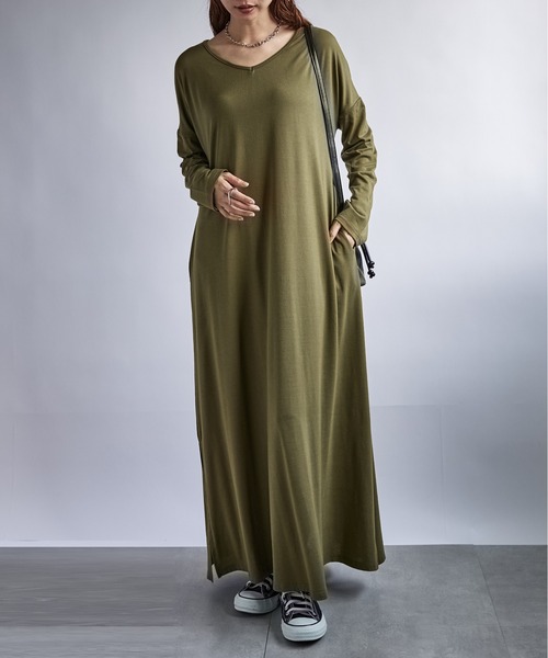 SETUP7（セットアップセブン）の「【SETUP7】Vネックフレアワンピース SCCH329（ワンピース）」 - WEAR