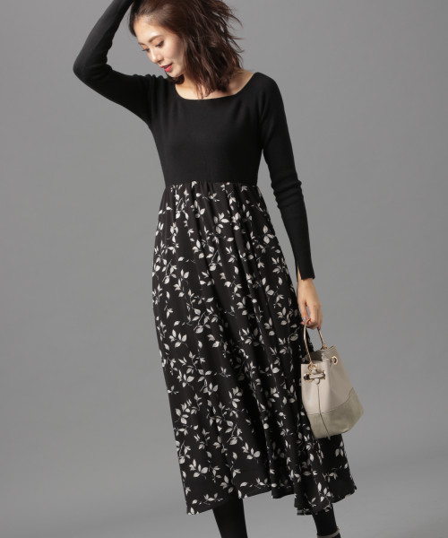 Andemiu（アンデミュウ）の「【WEB限定】スクエアスリットニットワンピース816583（ワンピース）」 - WEAR