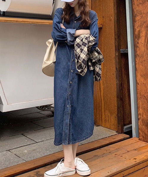 SETUP7（セットアップセブン）の「【SETUP7】ストレートデニムシャツワンピース SCCH329（シャツワンピース）」 - WEAR