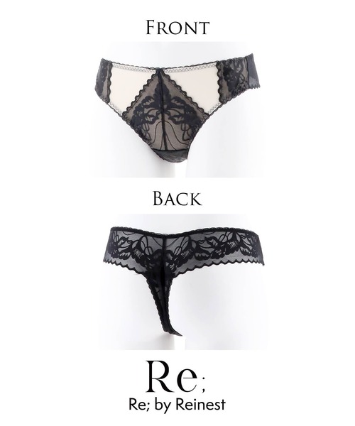 Re；by Reinest（リーバイレイネスト）の「【Re；by Reinest】ZERO BRA series Nudy Lace T-back / ヌーディー レース 単品 Tバック ...