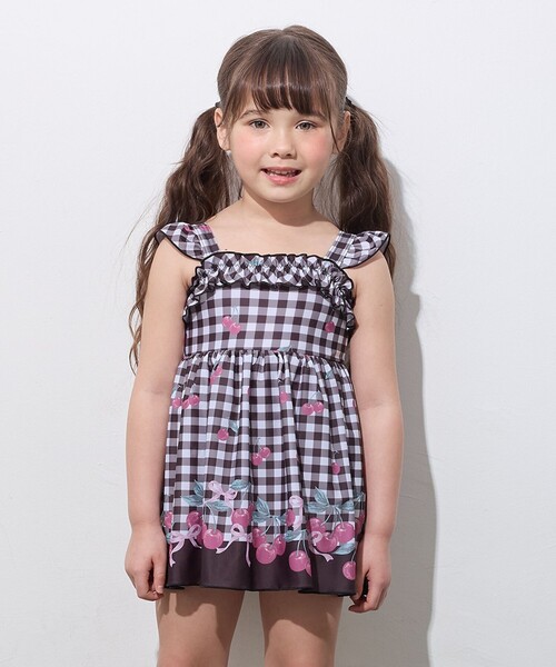 any Fam（エニィファム）の「ギンガム×フルーツ ワンピース水着（水着）」 - WEAR