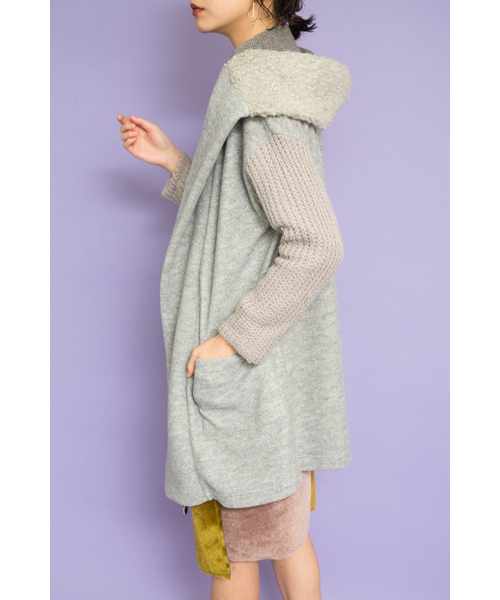 Titilate Valet（ティティレートヴァレット）の「 異素材切り替え ガウンコート（その他アウター）」 - WEAR