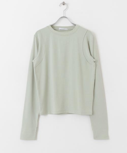 KBF（ケイビーエフ）の「ピンタックロングスリーブTEE（Tシャツ/カットソー）」 - WEAR