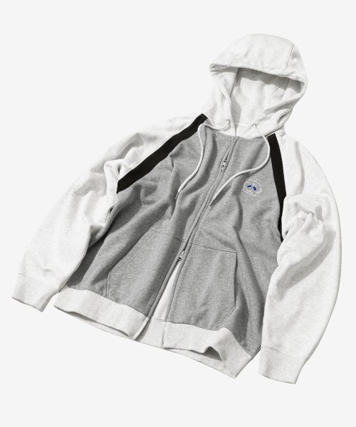 2-WAY club logo color combination hooded zip-up [GRAY]_SEJK009GRAY（パーカー ...