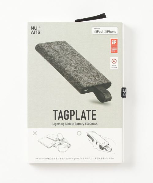 FREAK'S STORE（フリークスストア）の「NUANS/ニュアンス TAGPLATEモバイルバッテリー6000mAh（スマホグッズ）」 - WEAR