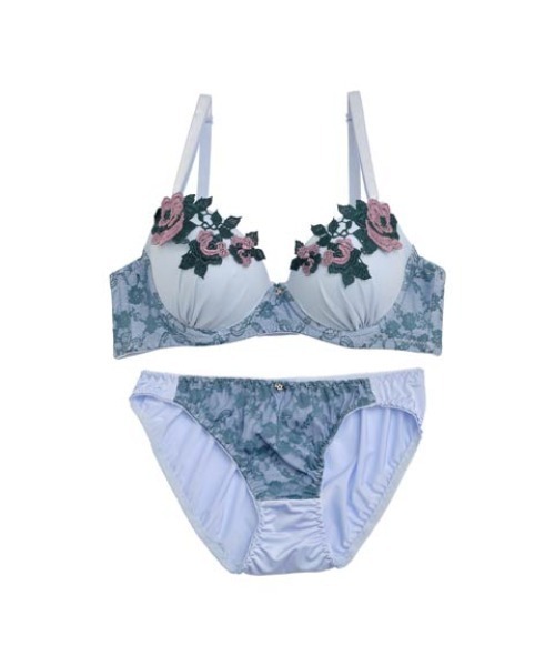 DRW（ドロー）の「[DRW]ブラジャー ショーツ セット ルミナス ローズ 刺繍 ブラジャー & フルバック ショーツ | 下着 レディース セット ランジェリー セクシー ランジェリー ...