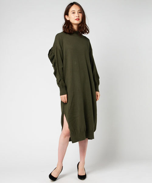 AMERICAN RAG CIE（アメリカンラグシー）の「AMERICAN RAG CIE 片畦フリルドルマンワンピース（ワンピース）」 - WEAR