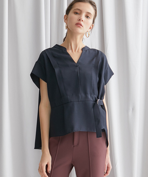 STUDIOUS（ステュディオス）の「【STUDIOUS】リネンライク ウエストベルト ブラウス（シャツ/ブラウス）」 - WEAR