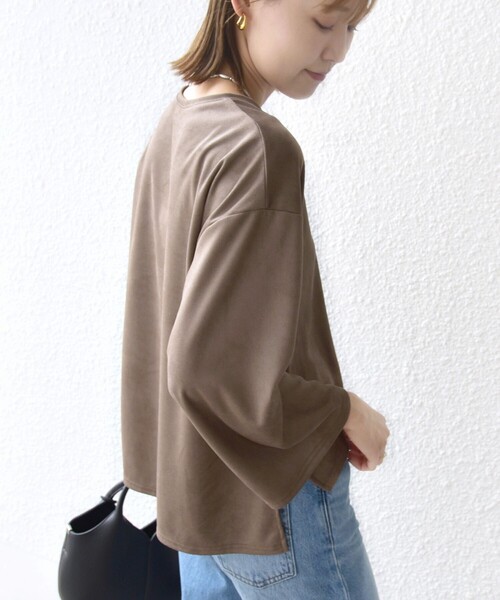 セール】〈手洗い可能〉ポリエステル スエード ワイド スリーブ プル