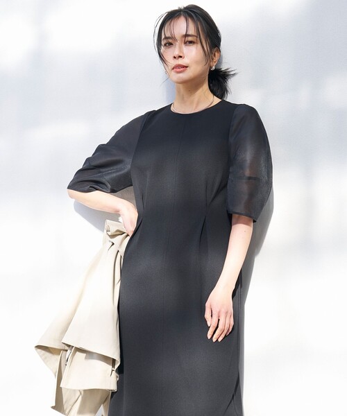 UNFILO（アンフィーロ）の「【VERY×UNFILOコラボ】BEAUTY MOVE シアースリーブ ワンピース（ワンピース）」 - WEAR