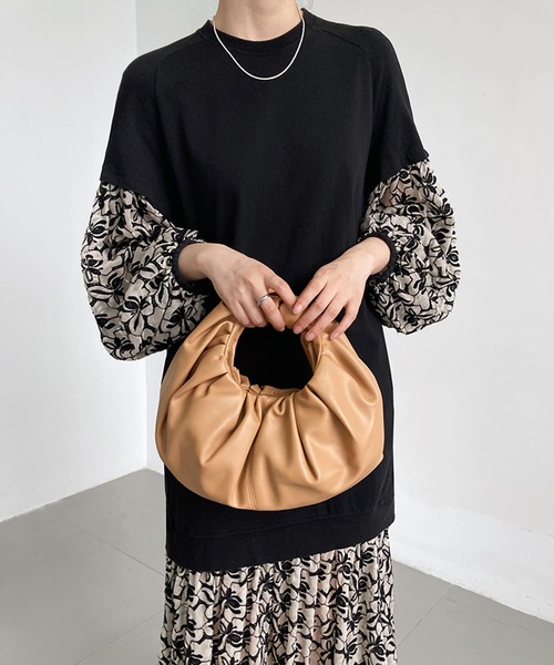 ELCY（エルシー）の「【ELCY】異素材花柄オーバーサイズロングワンピース（ワンピース）」 - WEAR