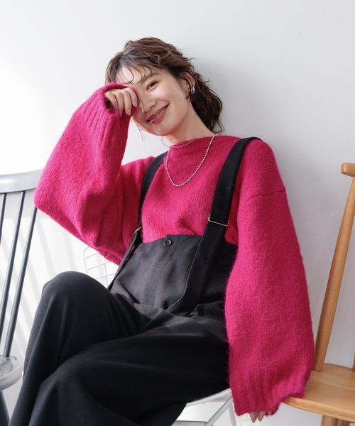 LEPSIM（レプシィム）の「3ゲージヘアリーショートプルオーバー 987185（ニット/セーター）」 - WEAR