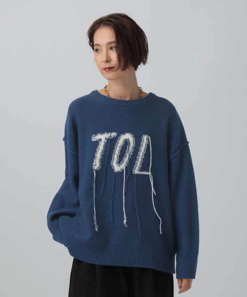 LEPSIM（レプシィム）の「5ゲージインターシャロゴプルオーバー 595624（ニット/セーター）」 - WEAR