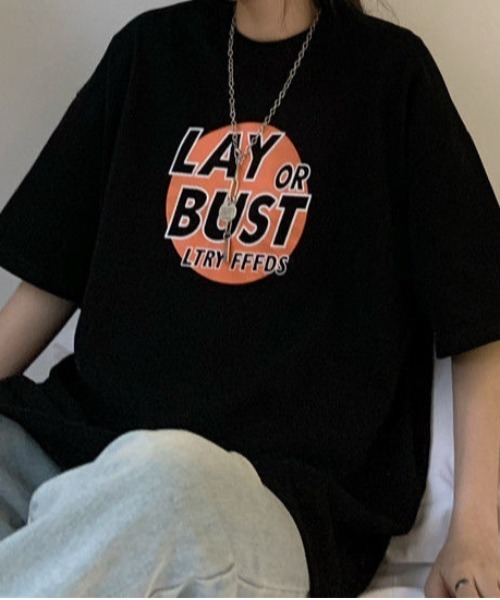 【セール】LAY or BUSTロゴプリントルーズTシャツ（Tシャツ/カットソー）｜SHEENA（シーナ）のファッション通販 - ZOZOTOWN